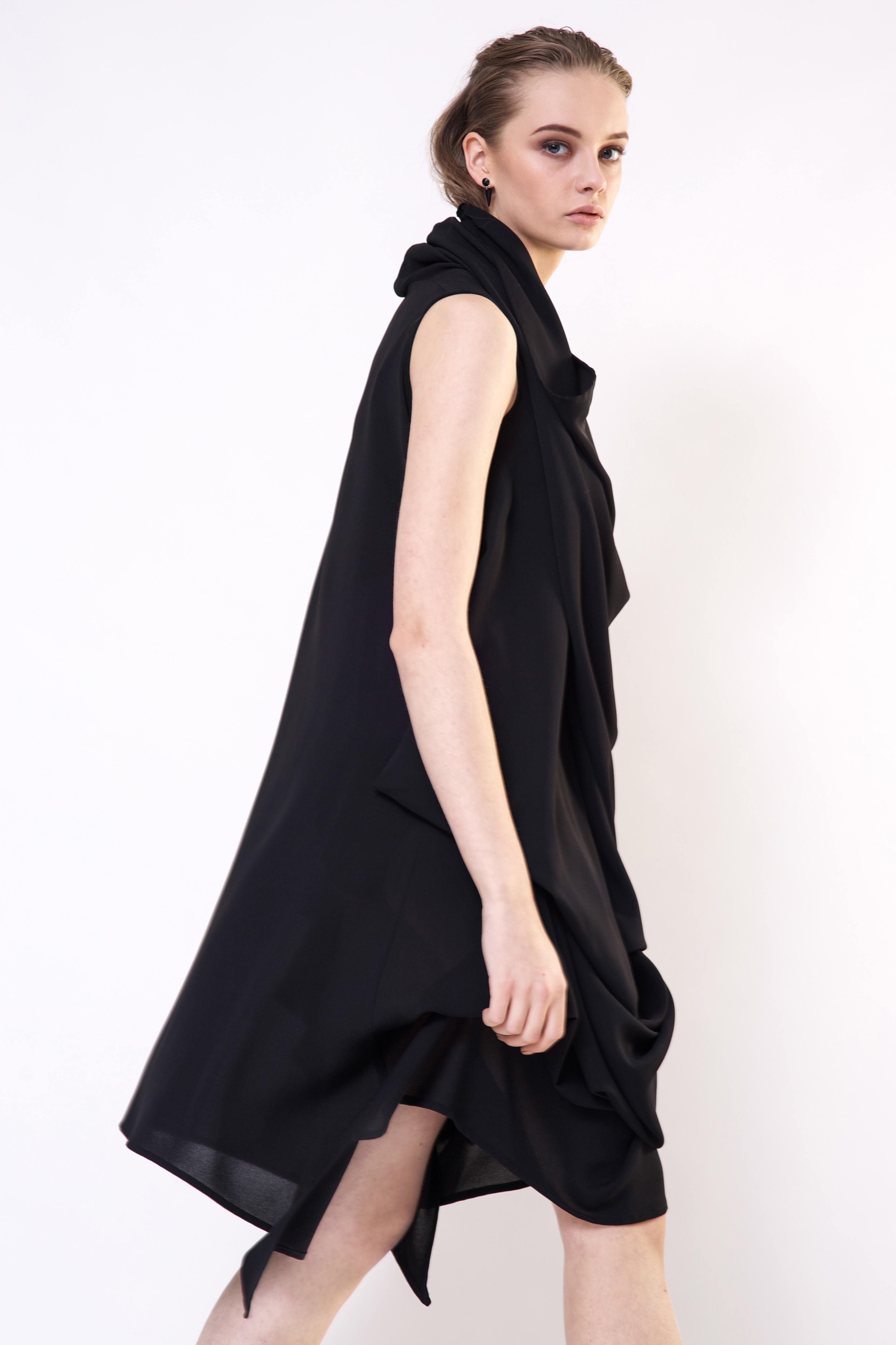 Black silk dress - Diana Paukstyte